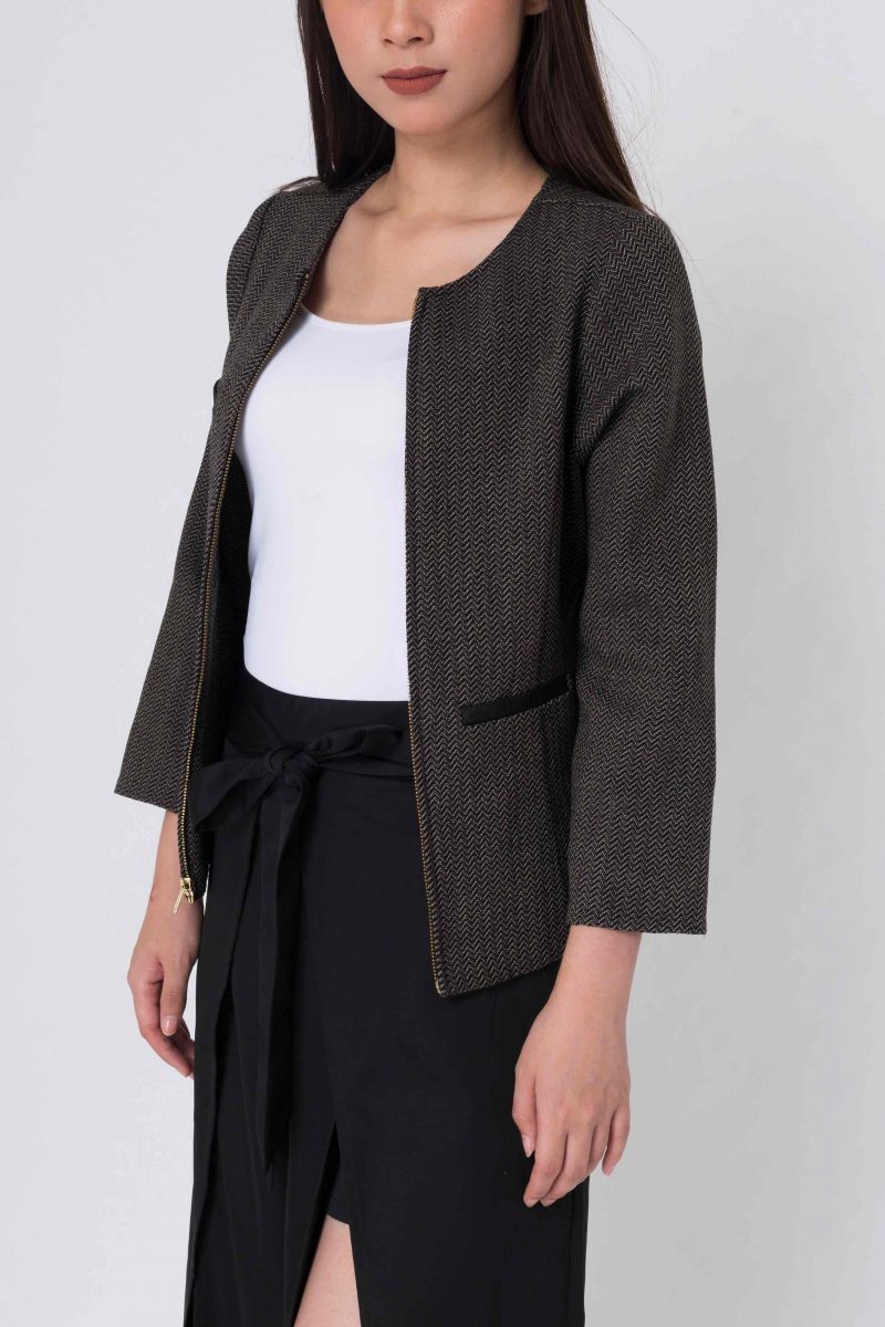 Monochrome Zipped ‘Sydney’ Blazer – UnitedConcepts – All Day, Everyday